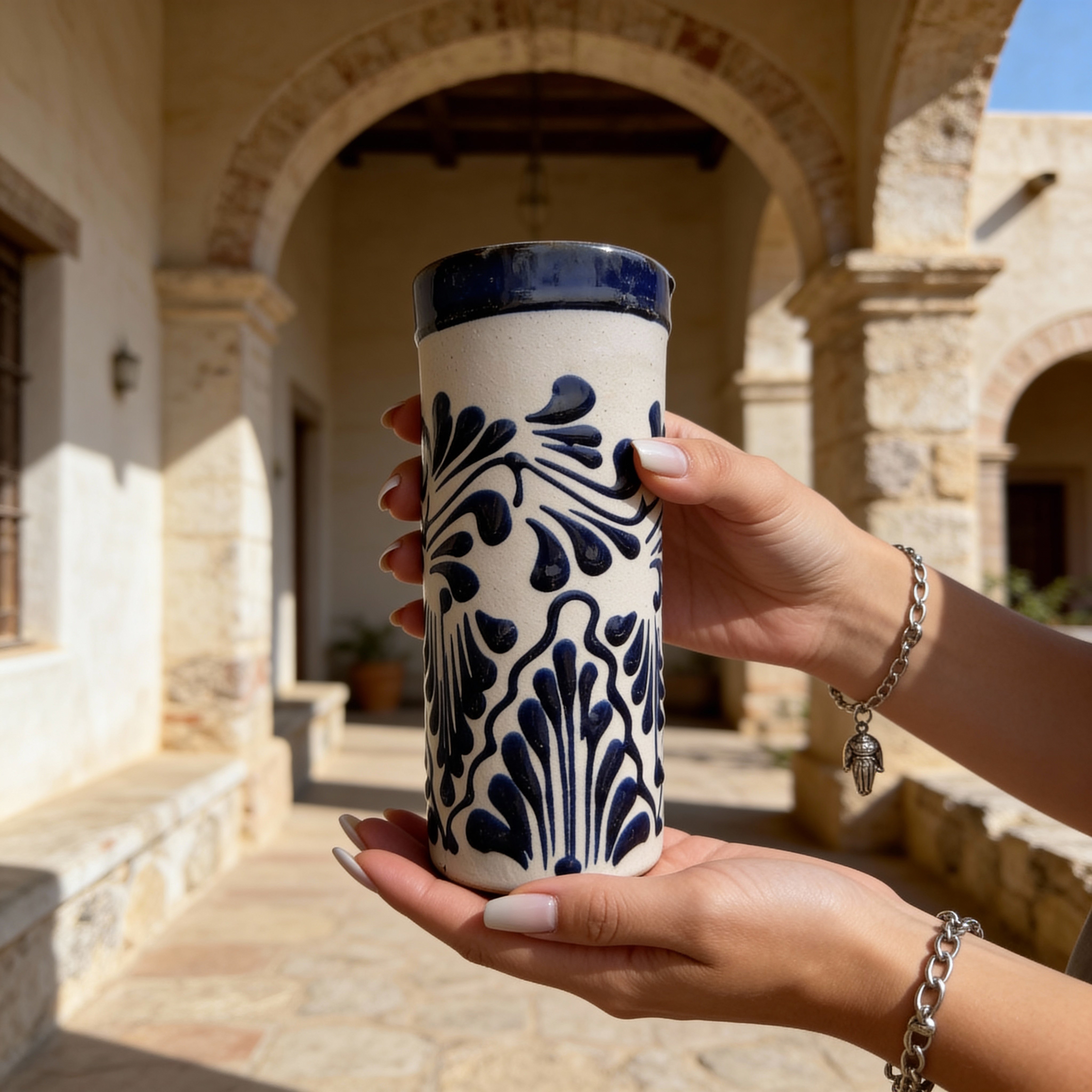 Blue Mexican Barro Cup – Artesania Diaz